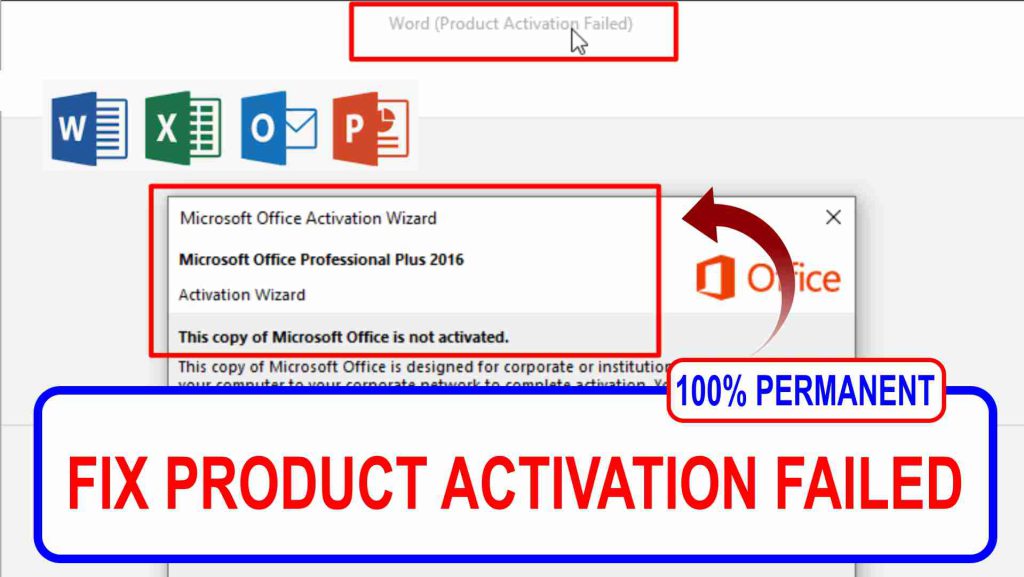 How to Fix Microsoft Product Activation Failed In Office – e-Baca