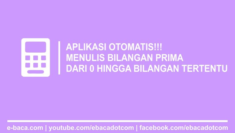 Bilangan Prima – e-Baca